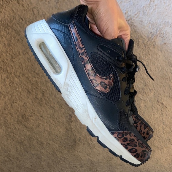 Nike | Shoes | Nike Black And Leopard Print Womens Sneakers | Poshmark